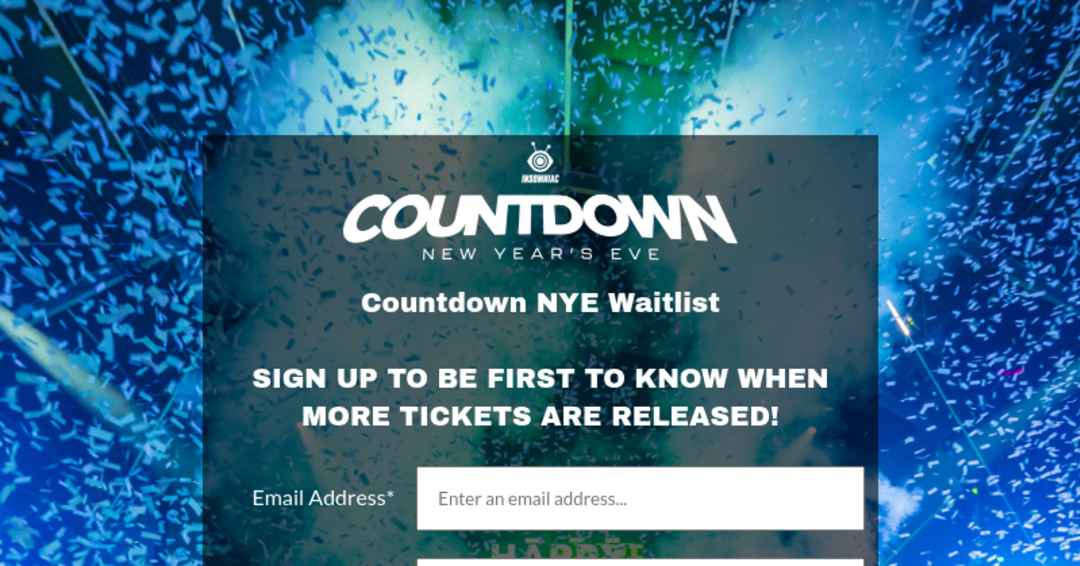 Countdown 2025 Ticket Waitlist