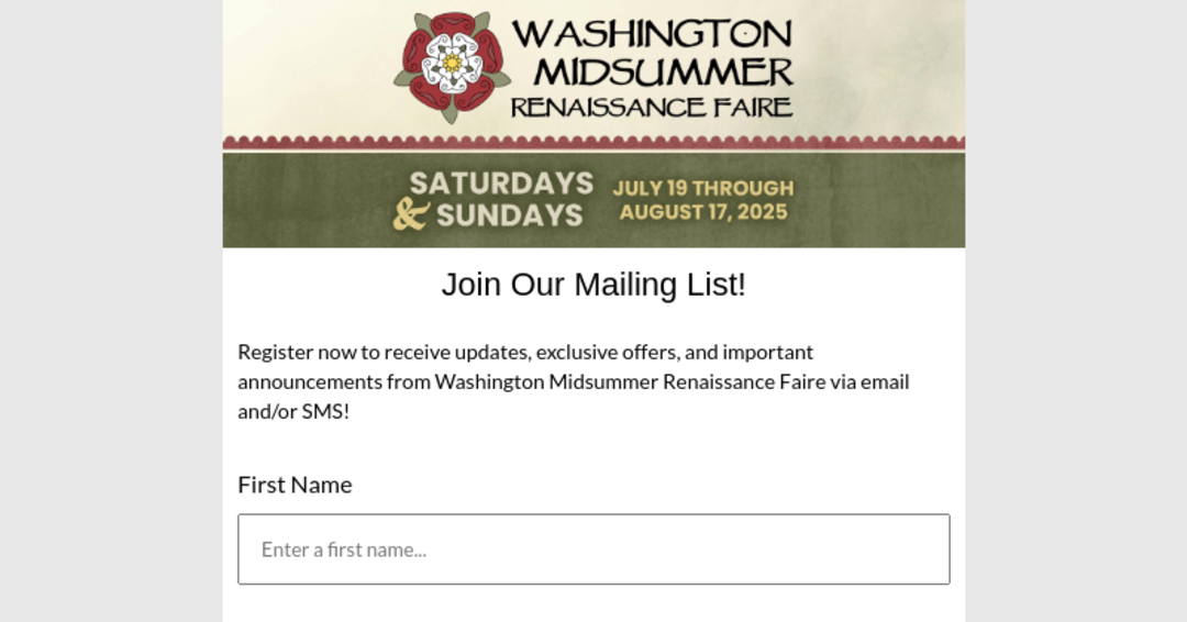 WMRF Email & Phone Number Capture